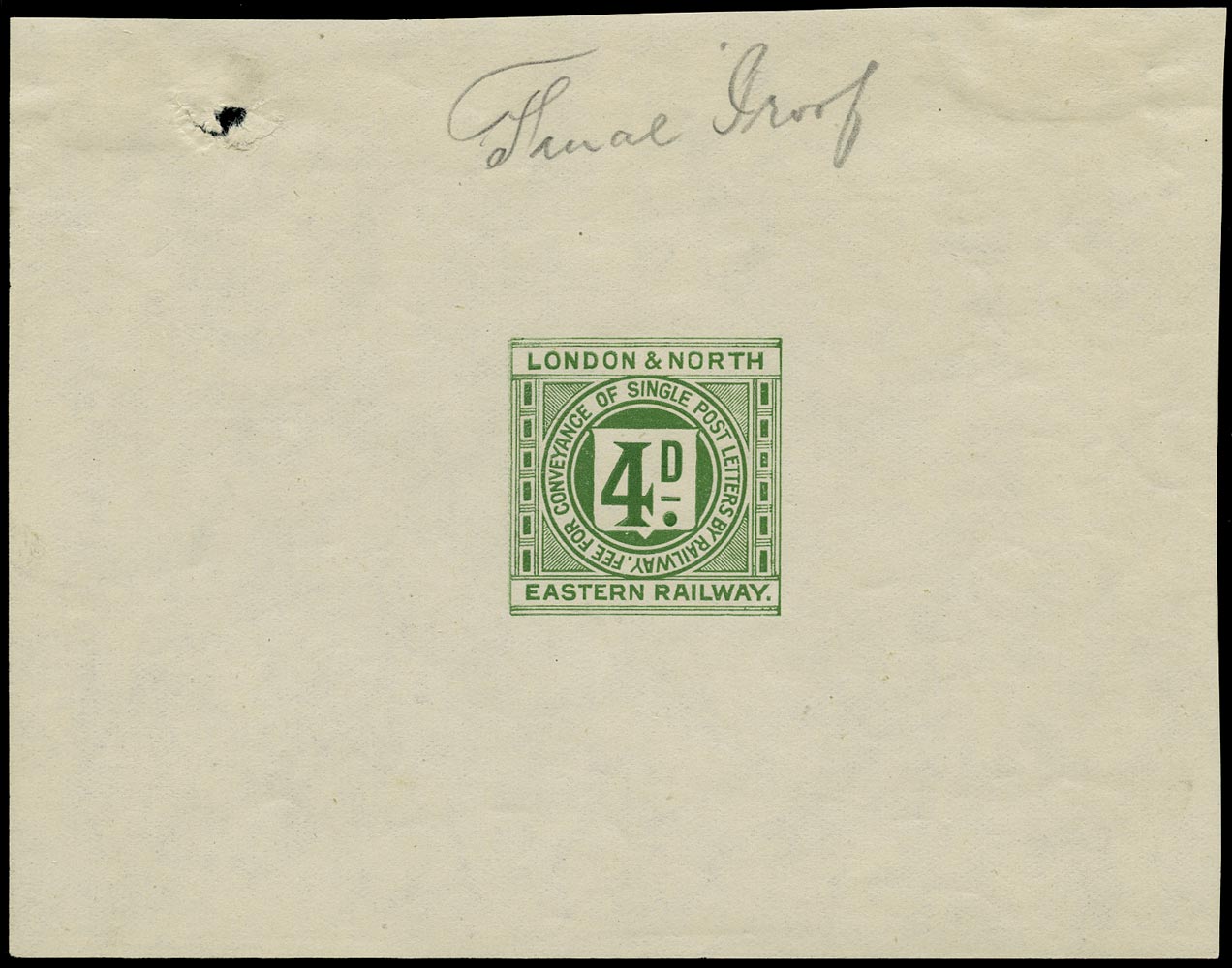 GB 1924 Railway - 4d Railway letter stamp proof – Stanley Gibbons
